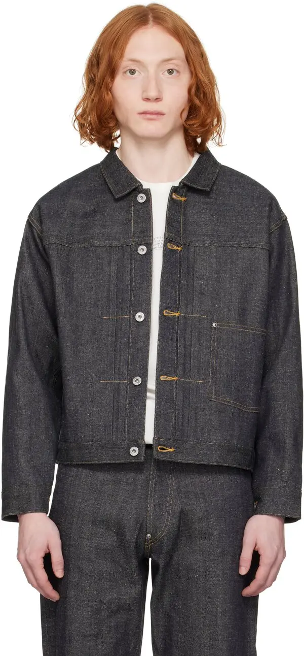 Taiga Takahashi Indigo Lot. 703 Denim Trucker Jacket - Raw
